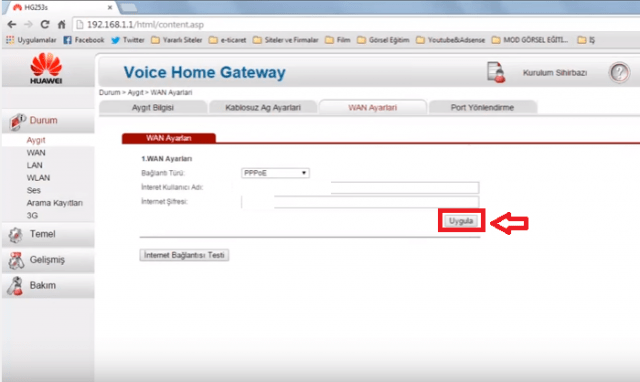 Huawei HG253s' Modem Kurulumu ve Kablosuz Ayarlar (Resimli Anlatım)
