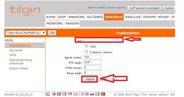TILGIN HG1522' Modem Kurulumu (Resimli Anlatım)