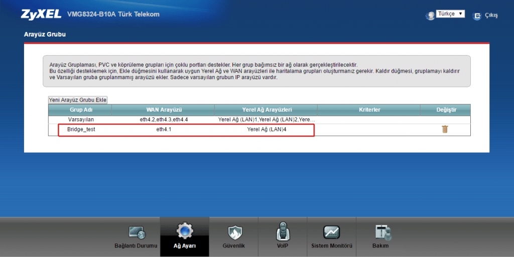 ZyXEL VMG8324-B10A VDSL Modem Bridge (Köprü) Mod Kurulum