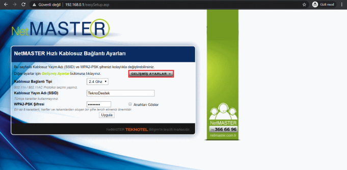 Netmaster Infınity 401 Docsıs 3.0 Modem Port Açma Rehberi | TeknoDestek
