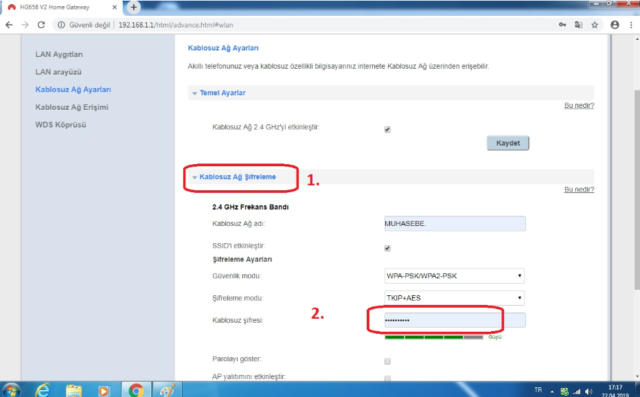 Huawei DG8045 Modem Kablosuz Ayarları