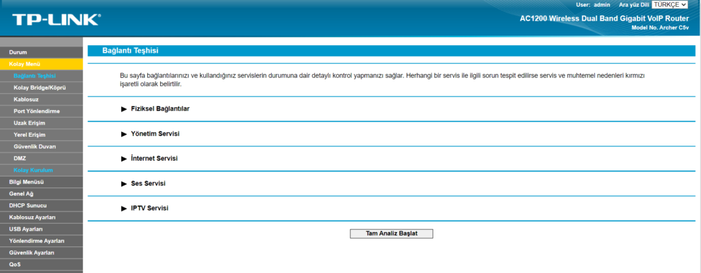 Tplink Archer c5v Modem Kurulumu