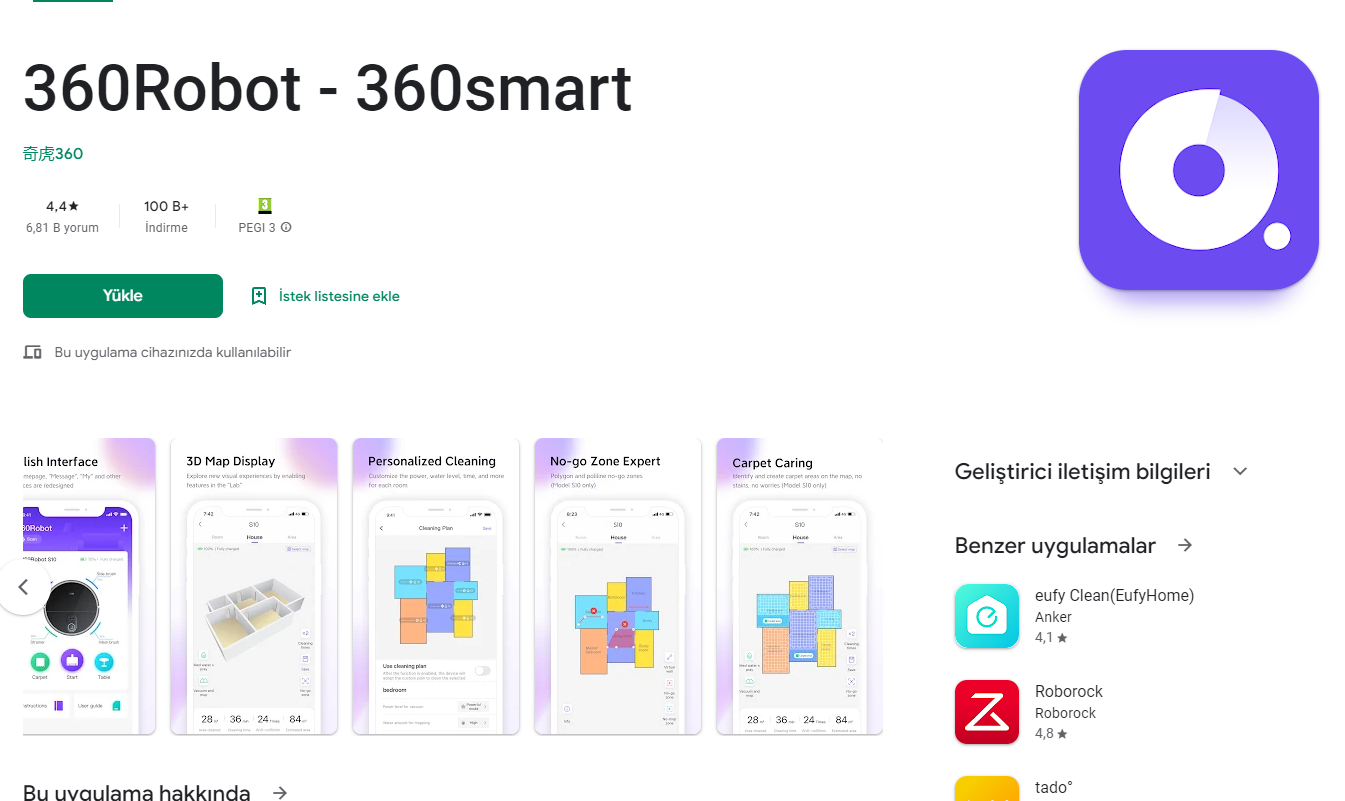 360 S8 Robot Süpürge Kurulumu