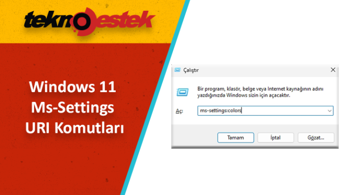 Windows 11 Ms-Settings URI Komutları