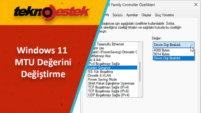 Windows 11 MTU Değeri Değiştirme