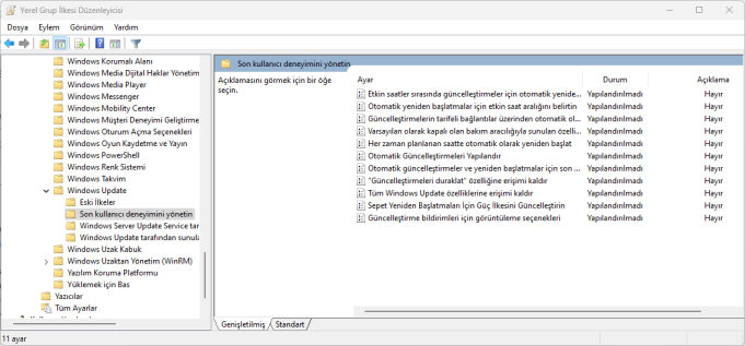 Windows 11 Otomatik Güncellemeleri Kapatma